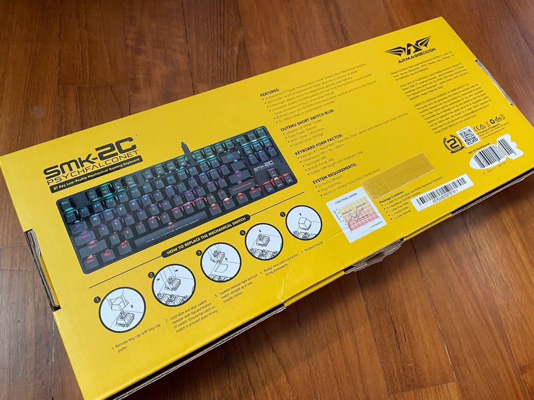 Armaggeddon SMK-2C Psychfalconet Mechanical Gaming Keyboard, Computers ...