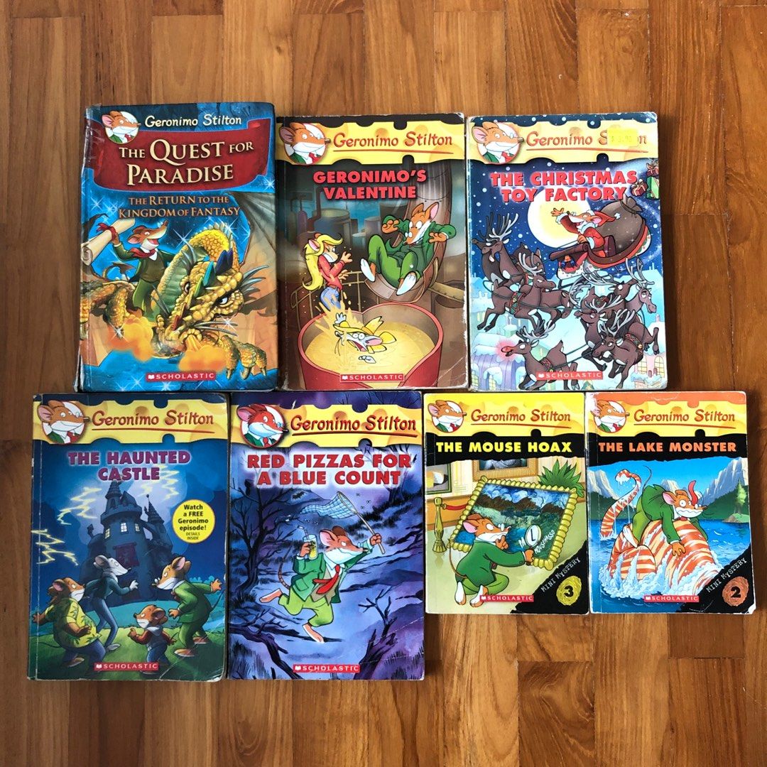 Assorted books including Geronimo Stilton, David Walliams, Storey ...