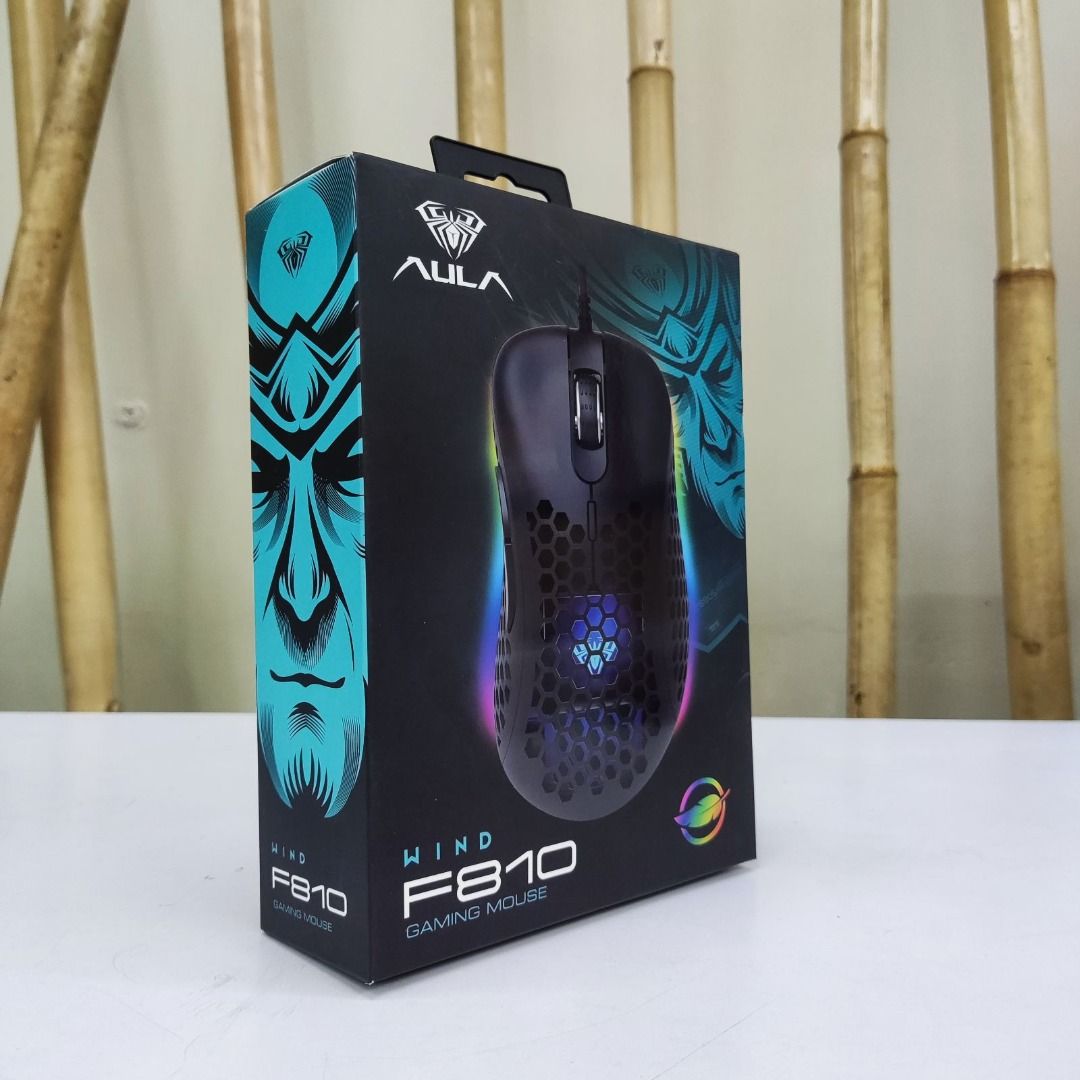 AULA WIND F810 RGB LIGHTWEIGHT HONEYCOMB SHELL WIRED GAMING MOUSE, Computers & Tech, Parts ...