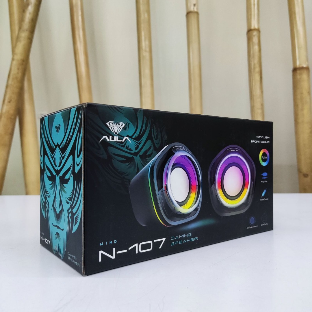 AULA WIND N-107 GAMING RGB 2.0 DESKTOP SPEAKER, Audio, Soundbars ...