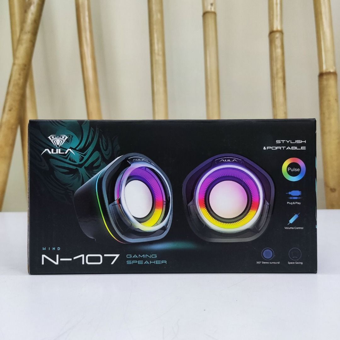 AULA WIND N-107 GAMING RGB 2.0 DESKTOP SPEAKER, Audio, Soundbars ...
