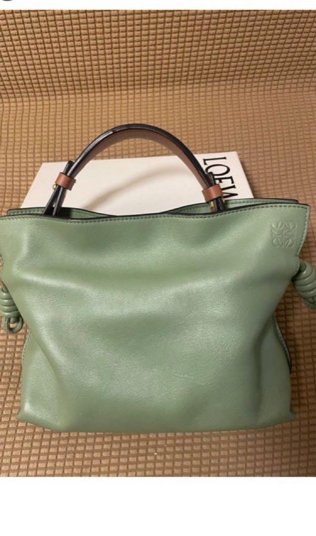 Authentic Loewe mini flamenco clutch in nappa calfskin bag- rosemary ...