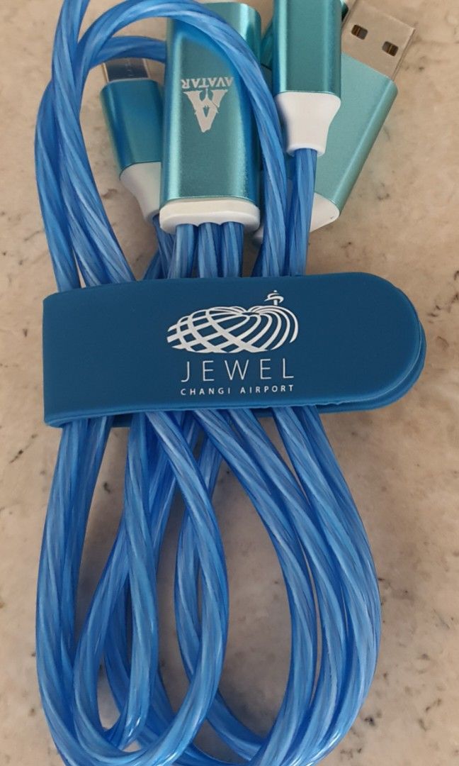 Avatar The Way of Water LED Charging Cable (from Changi Jewel), Mobile ...