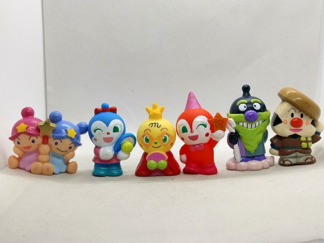 Bandai - Anpanman - Finger Doll - Finger Puppet - Lot of 6 Soft Vinyl ...