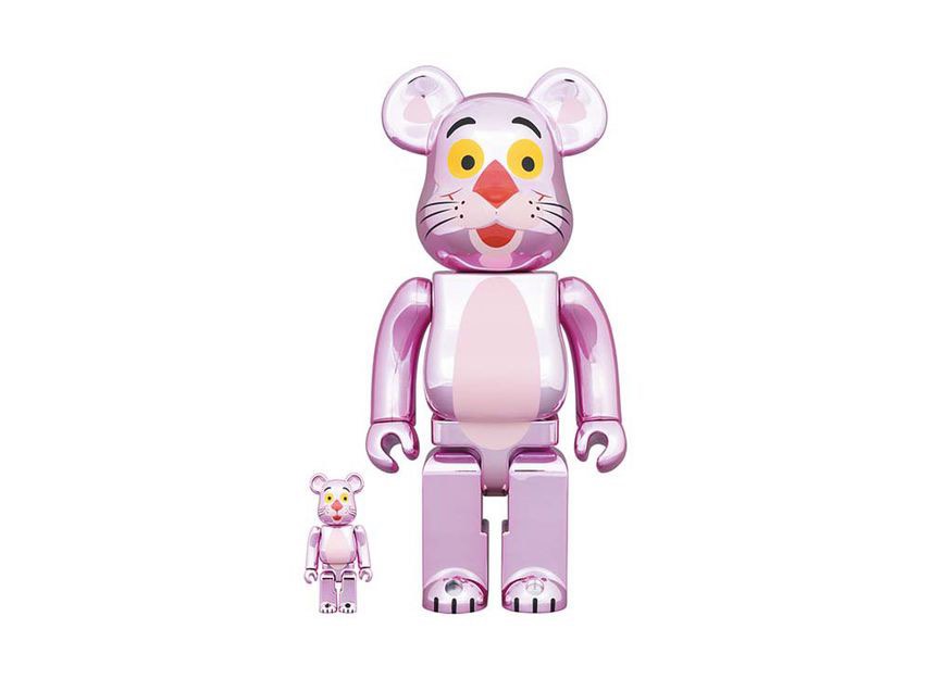 Bearbrick Pink Panther Chrome 400% + 100%, Hobbies & Toys, Toys & Games ...