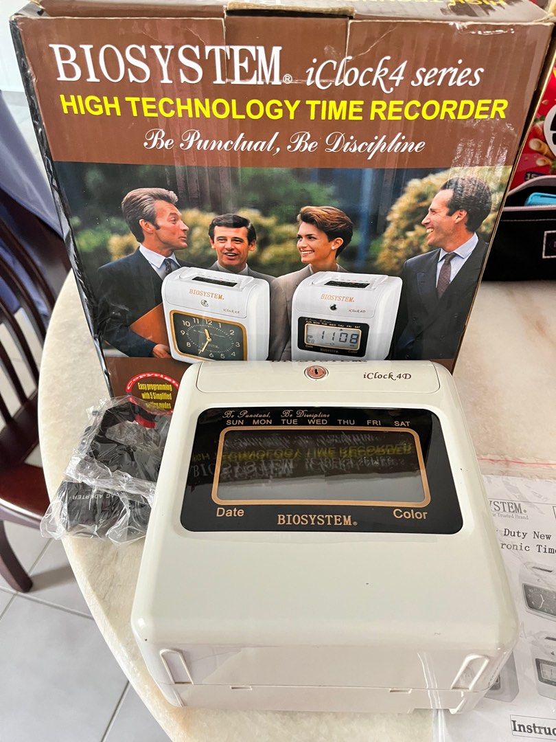 BIOSYSTEM iCLOCK4D PUNCH CARD TIME RECORDER / CLOCK / MACHINE ...