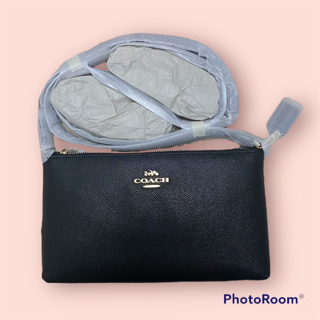 BLACK COACH WALLET WITH SLING (ORIGINAL), Women's Fashion, Bags ...