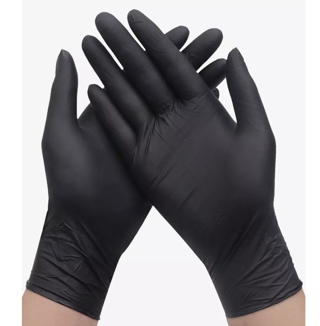 Black Nitrile Gloves Disposable, Health & Nutrition, Medical Supplies & Tools on Carousell