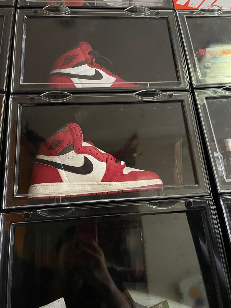 Black Side Shoe Storage Box Stackable Organiser with Magnetic Door ...