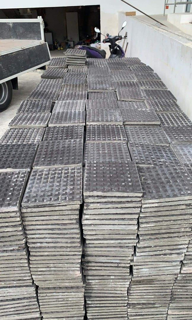 BLACK WAFFLE TILES 8*8 INCHES, Commercial & Industrial, Construction ...