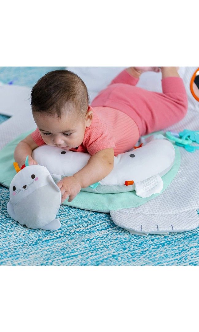 Bright Starts Tummy Time Prop & Play Prop Mat - Polar Bear, Babies ...