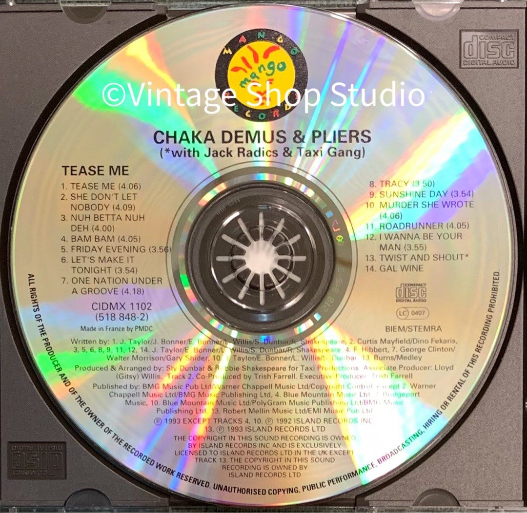 (CD) Chaka Demus & Pliers Tease Me Pre-Owned CD Made In France, Hobbies ...