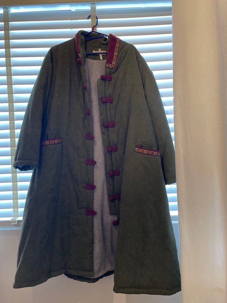 Chinese winter coat with Aztec trimmings, Women's Fashion, Coats ...
