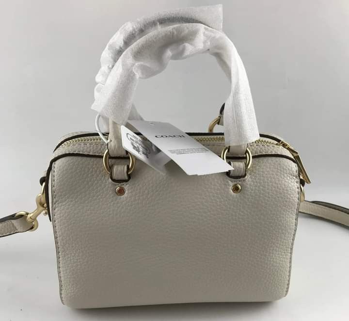 Coach Micro Rowan White, Women's Fashion, Bags & Wallets, Cross-body ...
