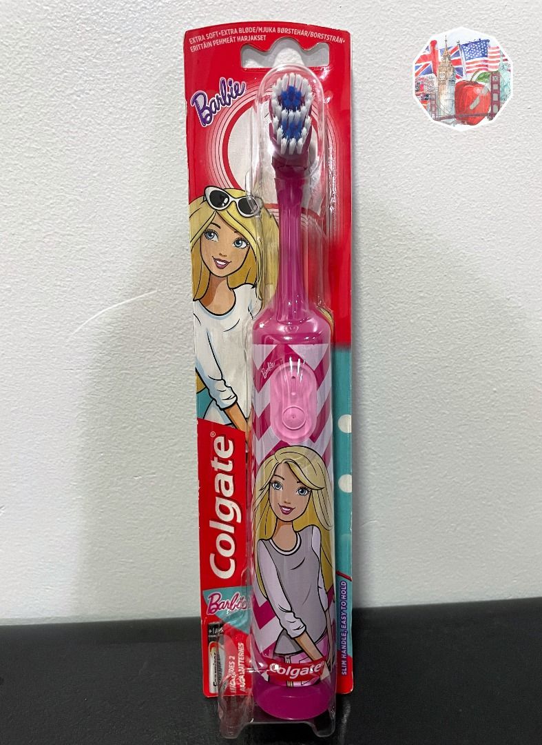 Colgate Barbie Extra Soft Battery Kids Toothbrush, Beauty & Personal ...