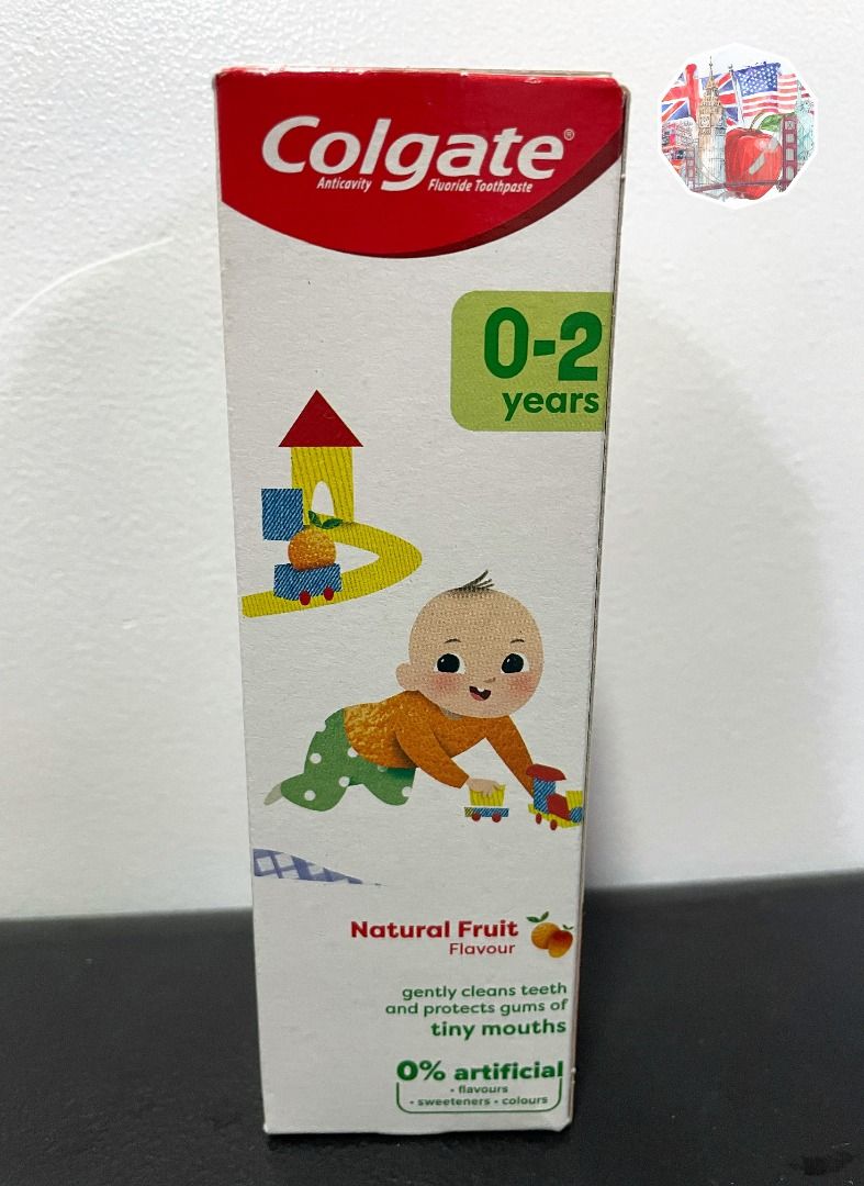 Colgate Kids Natural Fruit Baby Toothpaste 0-2 Years 50mL, Beauty ...