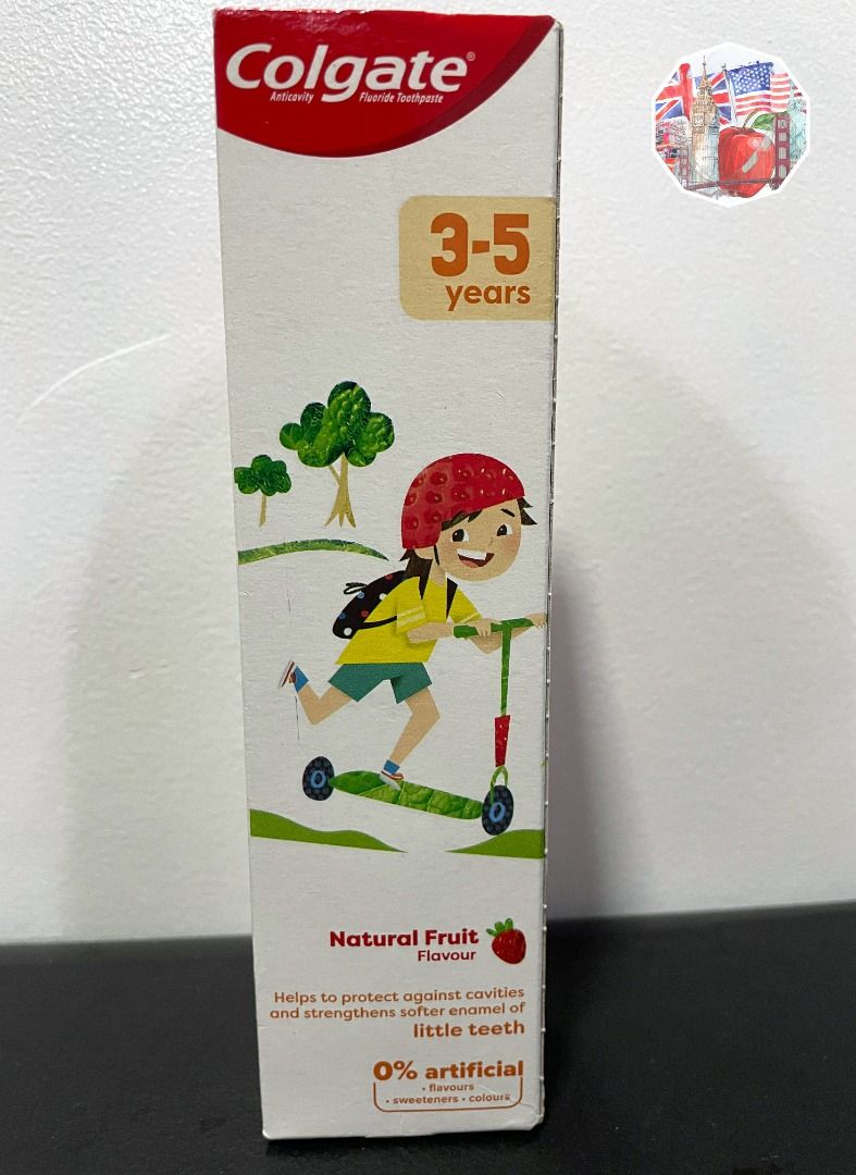 Colgate Natural Fruit Flavour Kids Toothpaste 3-5 Years 75mL, Beauty ...