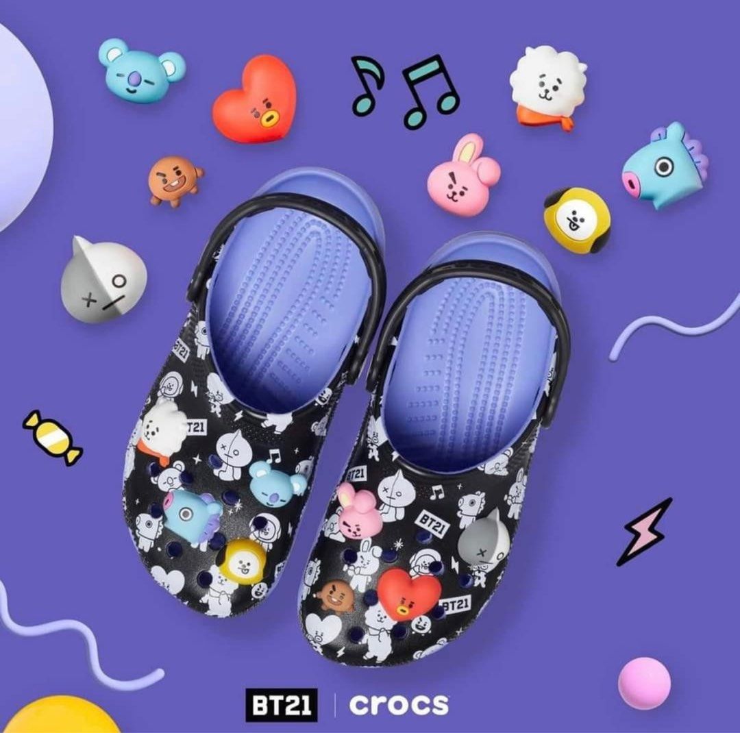Crocs x bt21 BTS not birkenstock, Women's Fashion, Footwear, Flats ...