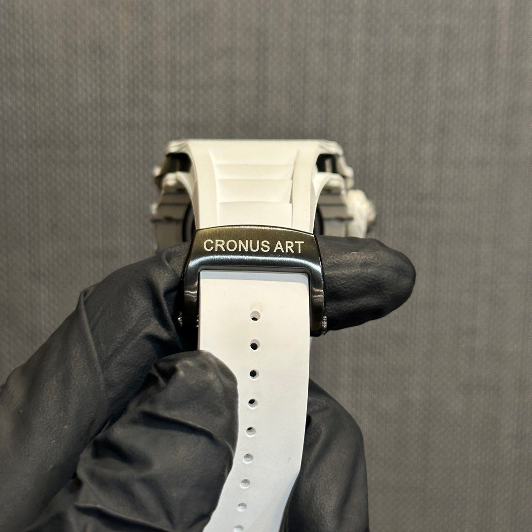 Cronus Art NTPT Carbon Fibre Full White Tonneau Watch Cronusart, Luxury ...