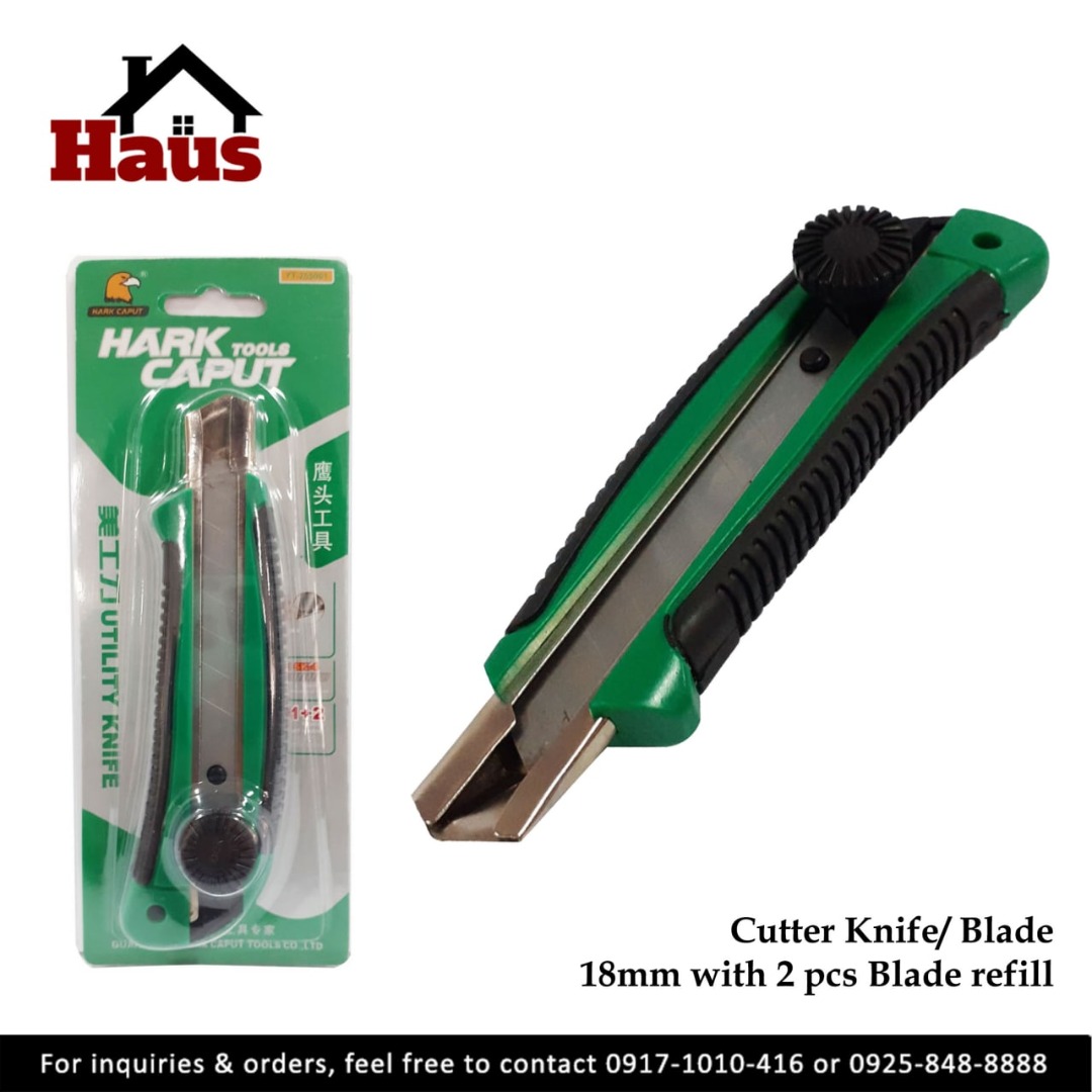 Cutter Knife Snap-Off Knife Multipurpose Heavy Duty 18mm with 2 pcs ...