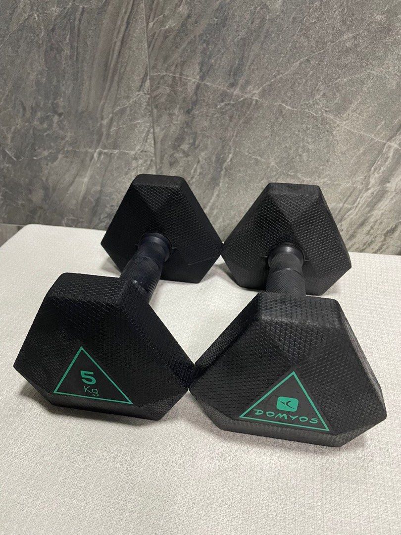 Decathlon Hex 5KG Dumbell, Sports Equipment, Exercise & Fitness ...
