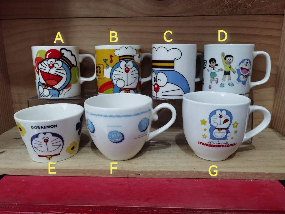 Doraemon Ceramic Mug and Cup Series, Furniture & Home Living ...