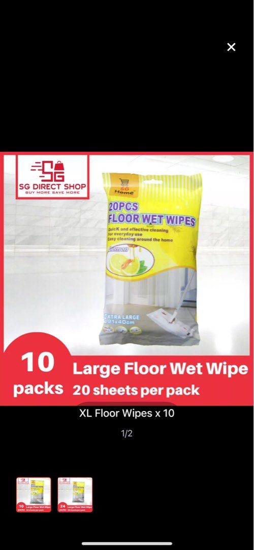 easy sweeper/mop floor with wet wipe, Furniture & Home Living, Cleaning ...