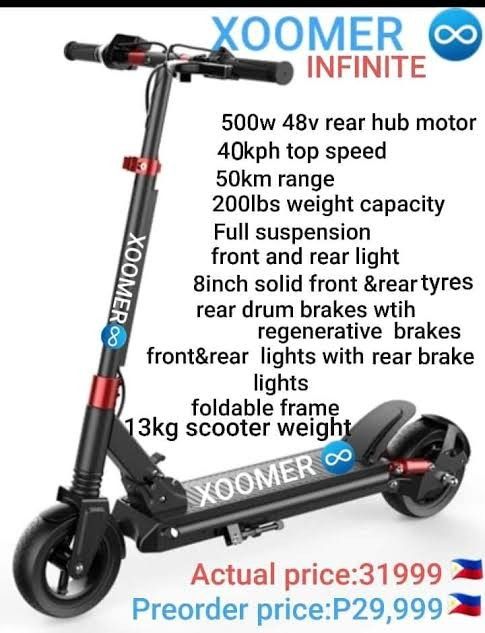 Electric scooter zoomer infinity, Sports Equipment, Sports & Games ...