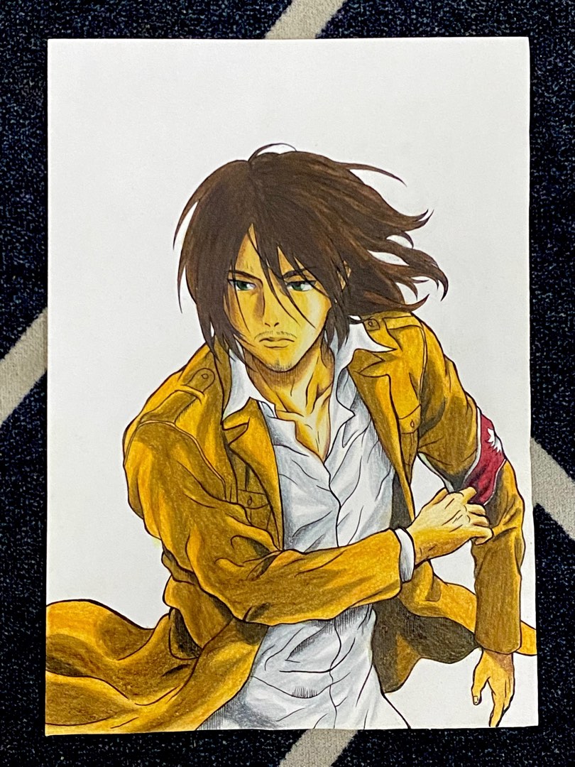 Eren Jaeger Drawing (A5), Hobbies & Toys, Stationery & Craft, Art ...