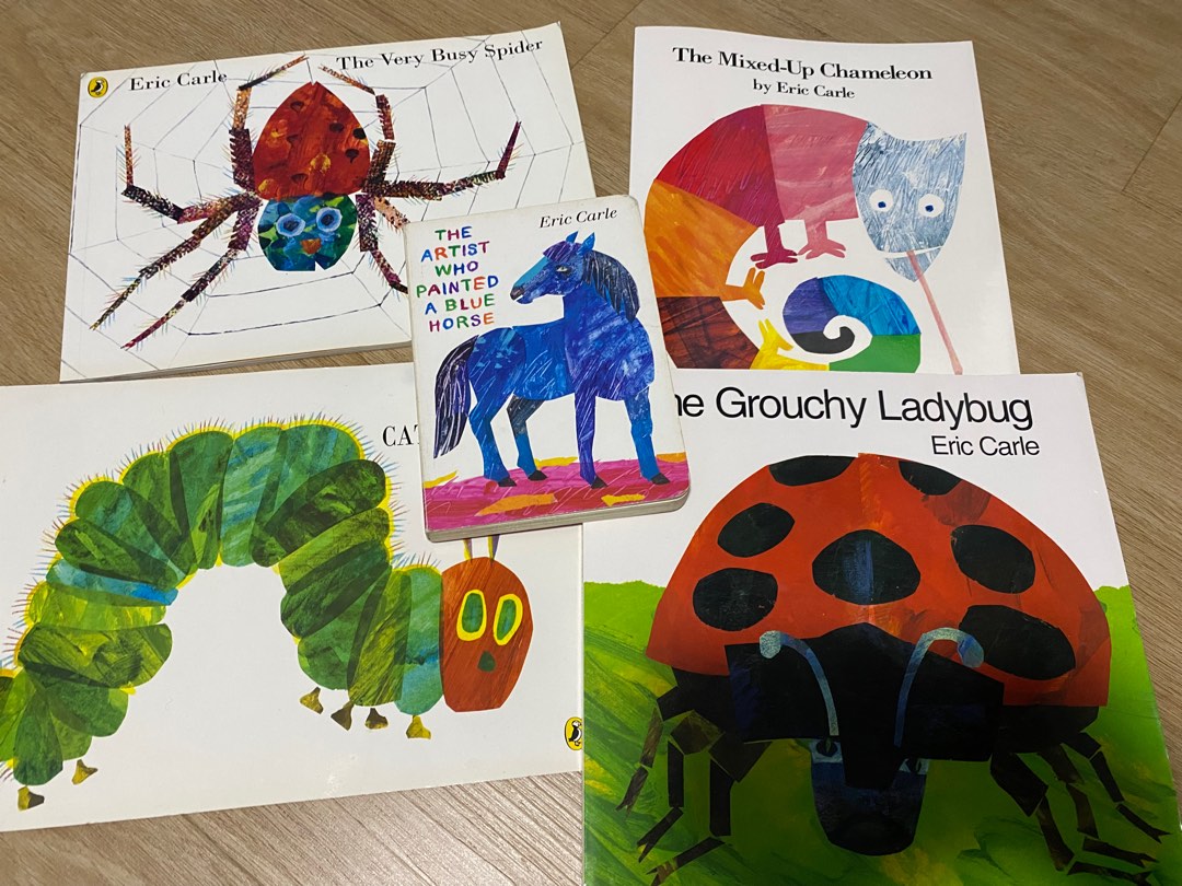 Eric Carle books - hungry caterpillar, Mixed-up chameleon, Grouchy ladybug & very busy spider ...