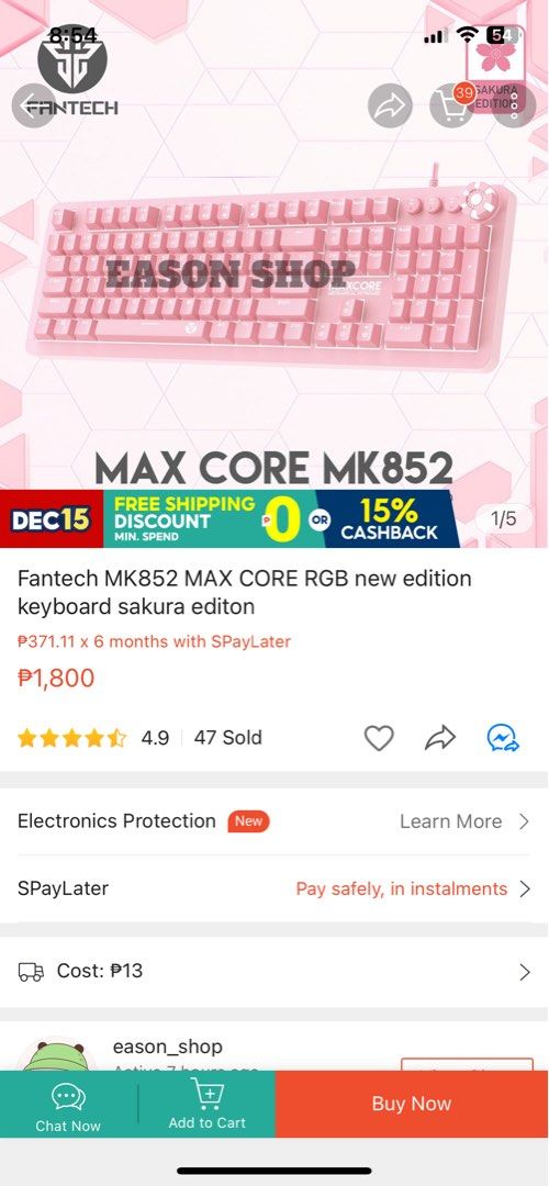 Fantech MK852 Maxcore Sakura Mechanical Keybord, Computers & Tech ...