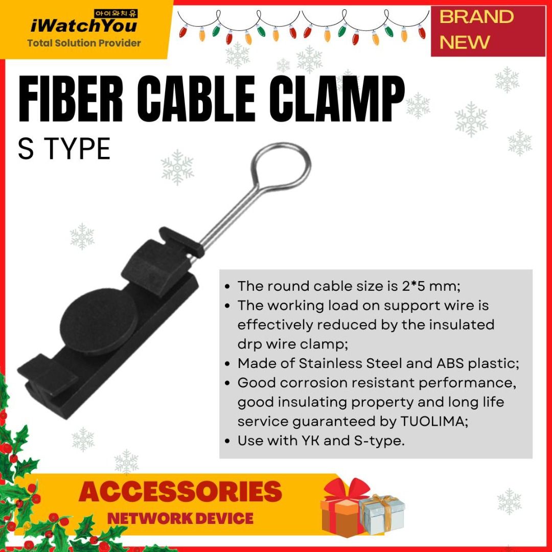 FIBER CLAMP S TYPE, Furniture & Home Living, Security & Locks, Security ...