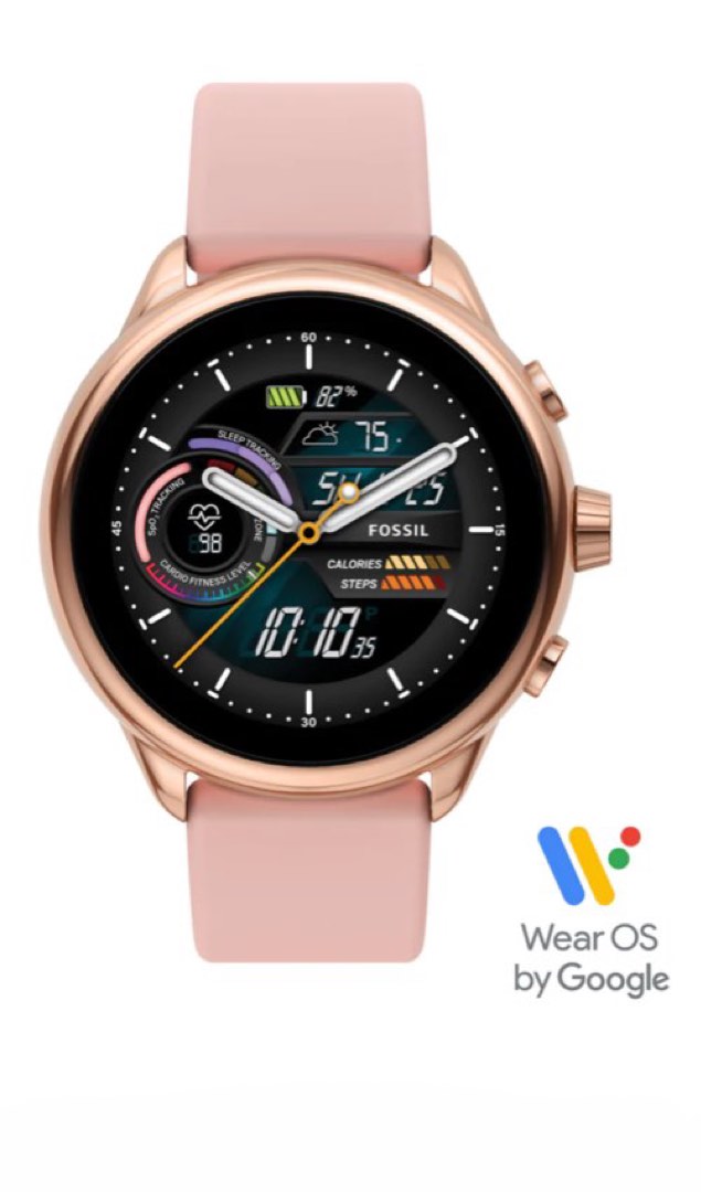 Fossil Gen 6 Wellness Edition Smartwatch Blush Navy Black, Mobile ...