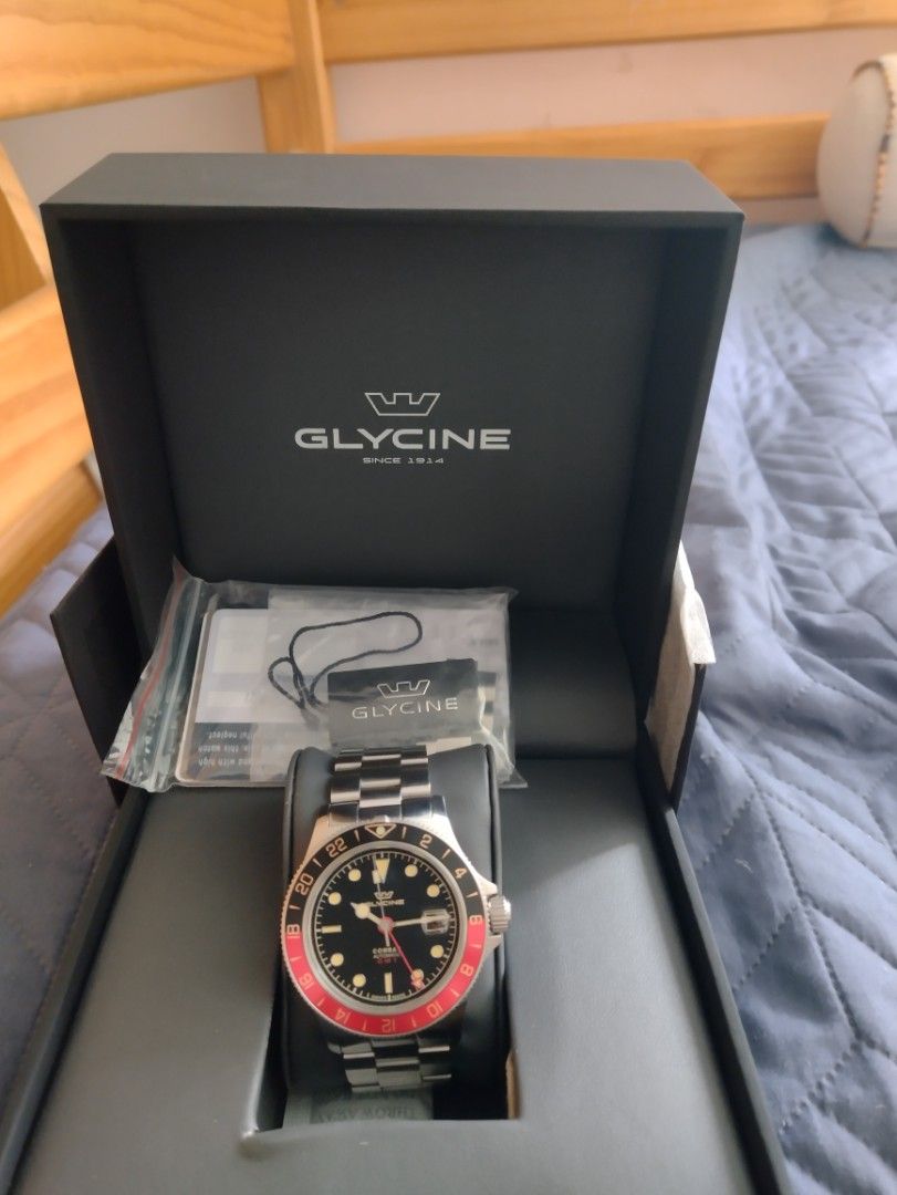 Glycine Combat SUB 42 GMT Coke, Luxury, Watches on Carousell