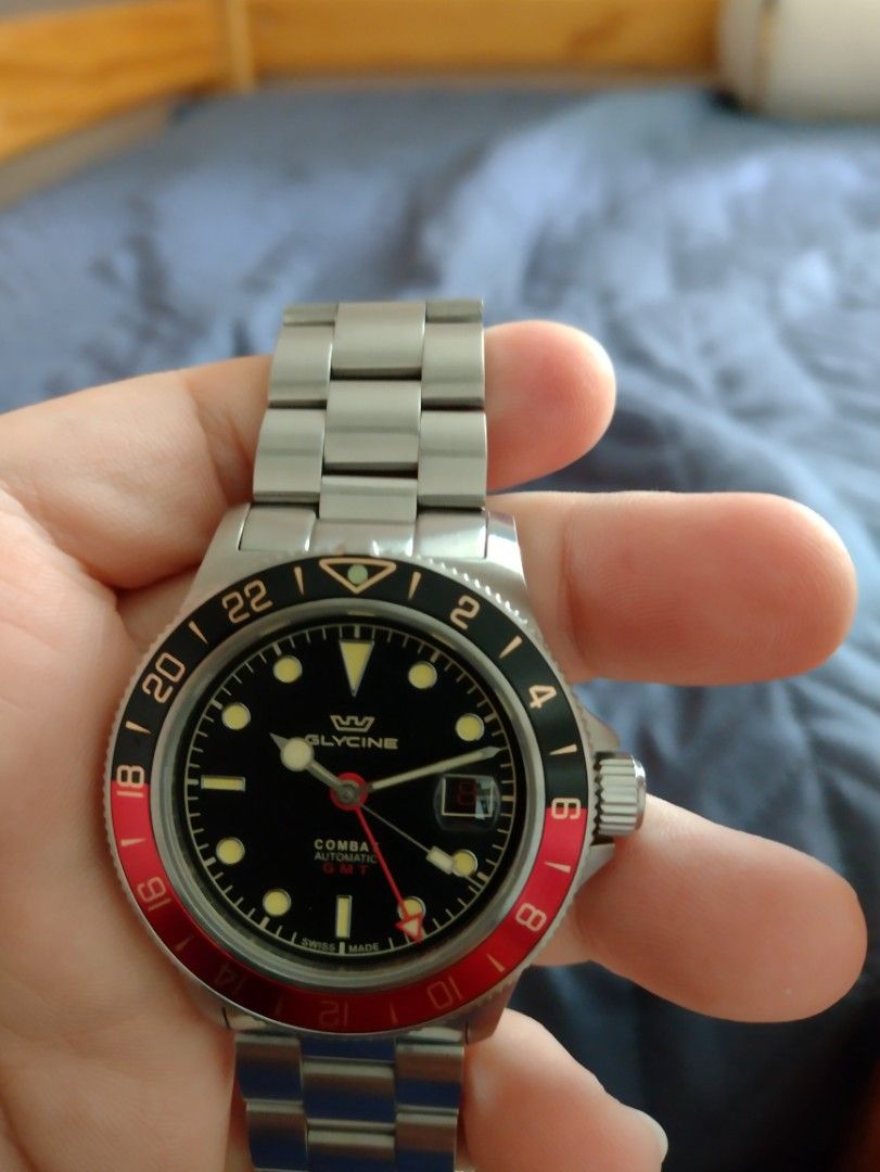 Glycine Combat SUB 42 GMT Coke, Luxury, Watches on Carousell