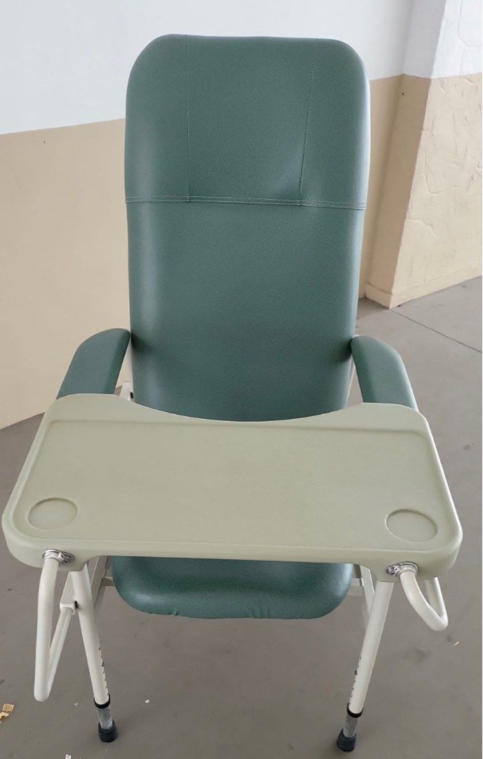 Height Adjustable Stationary Geriatric Chair with Tray, Furniture ...