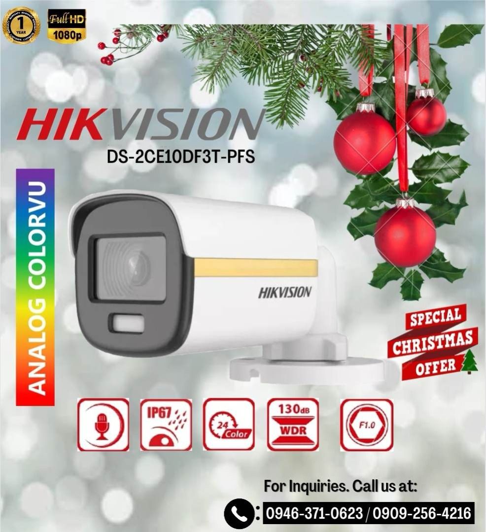 Hikvision ColorVu Bullet Camera w/Audio 1080P, Furniture & Home Living ...