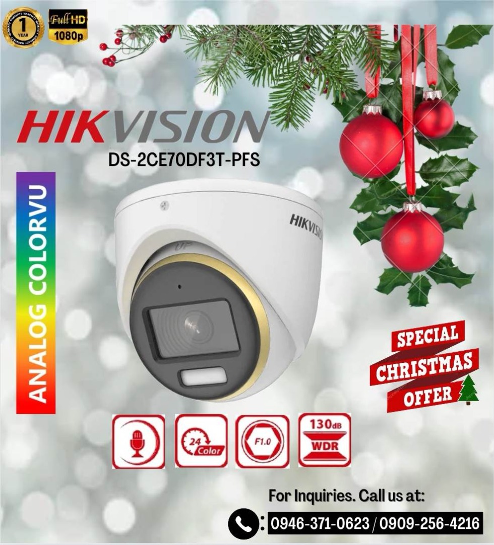 Hikvision ColorVu Dome Camera w/Audio 1080P, Furniture & Home Living ...