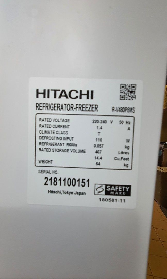Hitachi Refrigerator, TV & Home Appliances, Kitchen Appliances ...