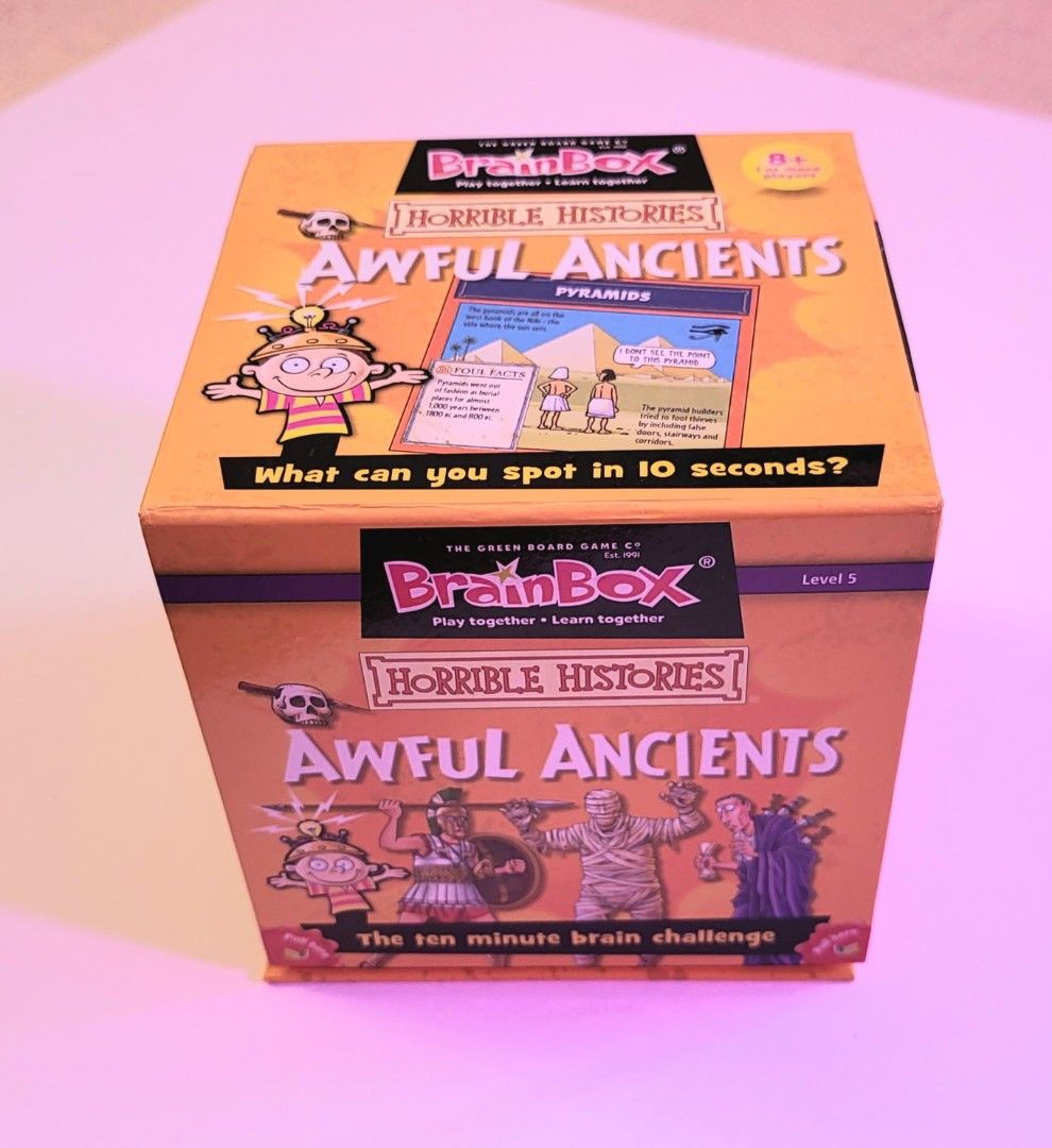 Horrible history brain box card game, 興趣及遊戲, 玩具 & 遊戲類 - Carousell