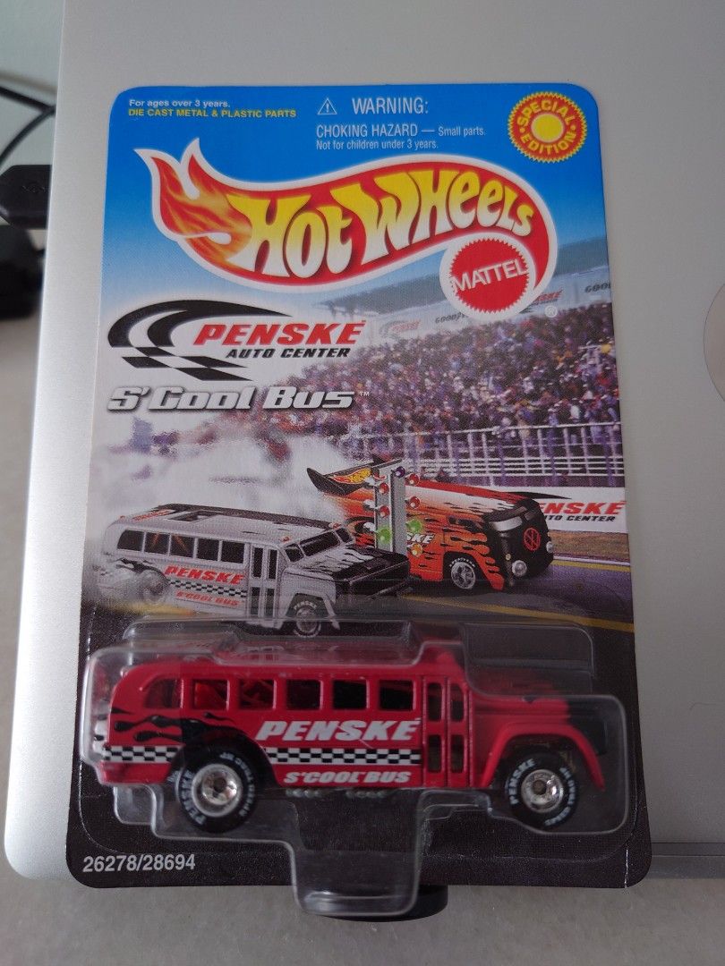 Hot Wheels Penske Auto Center S'Cool Bus red, Hobbies & Toys, Toys ...