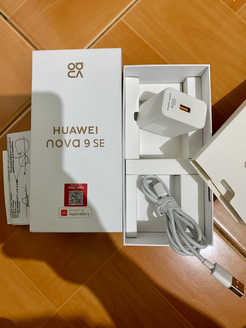 HUAWEI NOVA 9SE BOX AND ORIGINAL CHARGER ONLY, Mobile Phones & Gadgets, Mobile Phones, Android ...