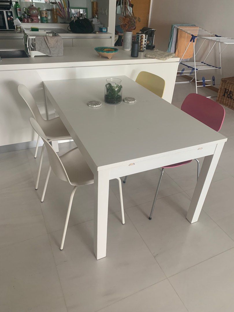 IKEA Ekedalen table, 4 seater extendable to 6, Furniture & Home Living, Furniture, Tables & Sets ...
