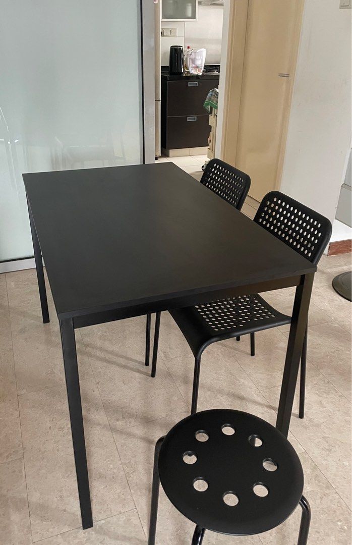 IKEA SANDSBERG / ADDE Table and Two Chairs (free one IKEA MARIUS stool ...