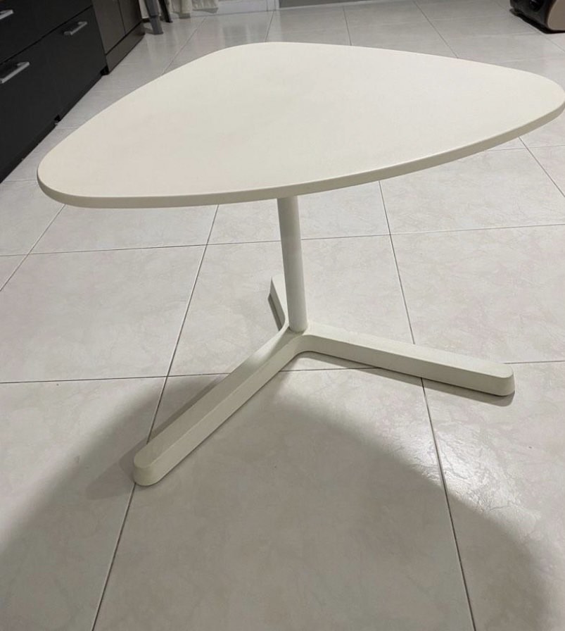 IKEA Triangular white table, Furniture & Home Living, Furniture, Tables ...