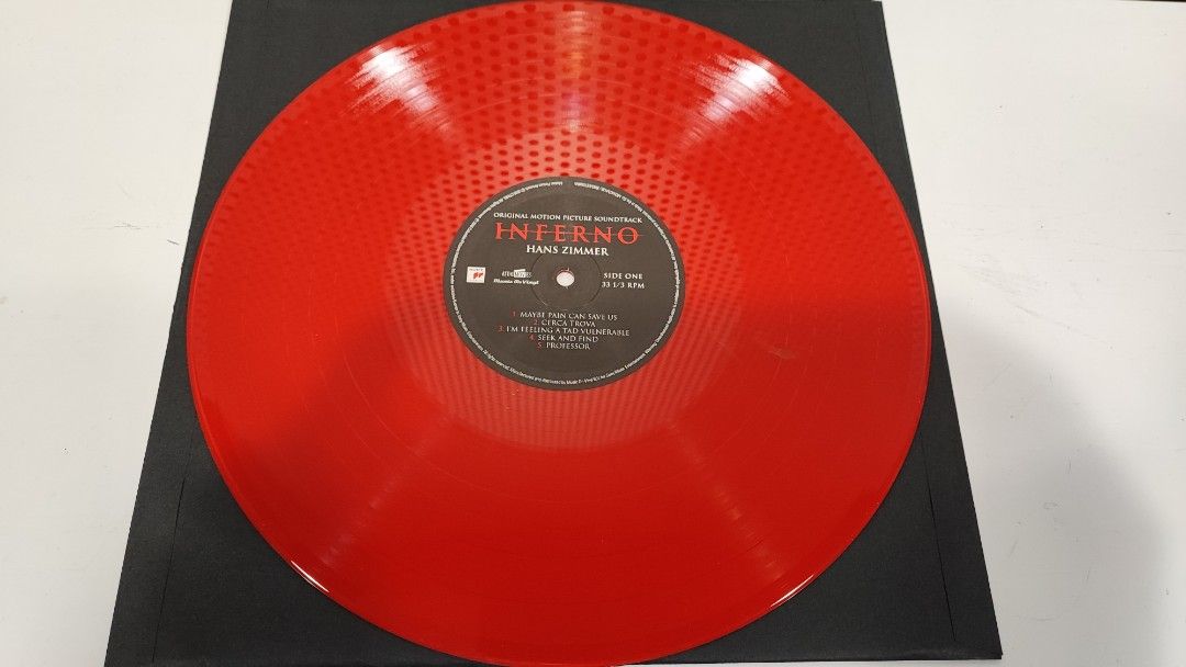 Inferno Original Motion Picture Soundtrack by Hans Zimmer, Red Vinyl ...