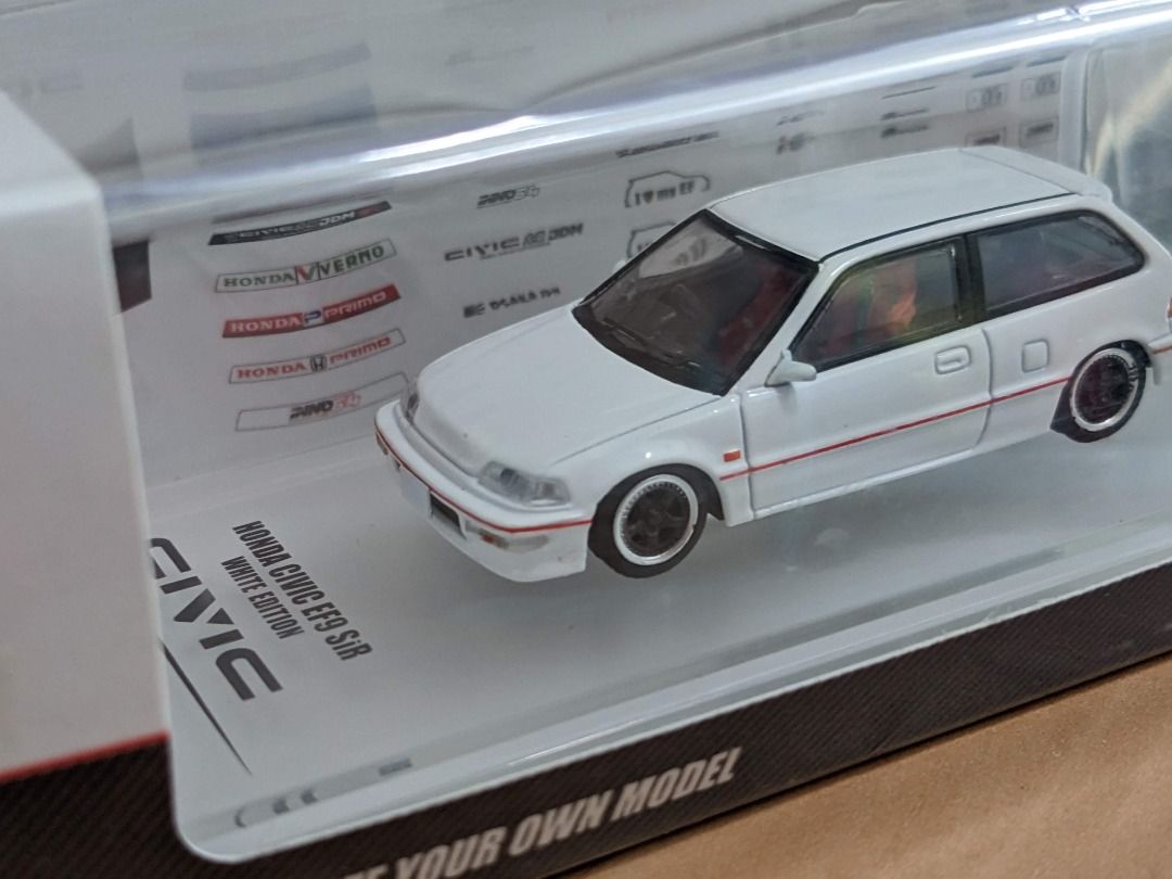 Inno64 Honda Civic EF9 SiR White Edition 1/64, Hobbies & Toys, Toys ...