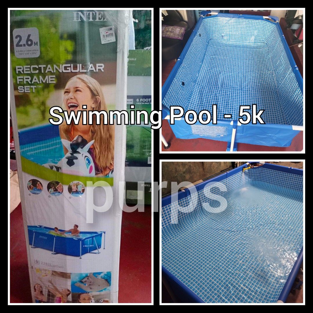 Intex Rectangular Frame Set Pool 2.6m, Sports Equipment, Sports & Games ...