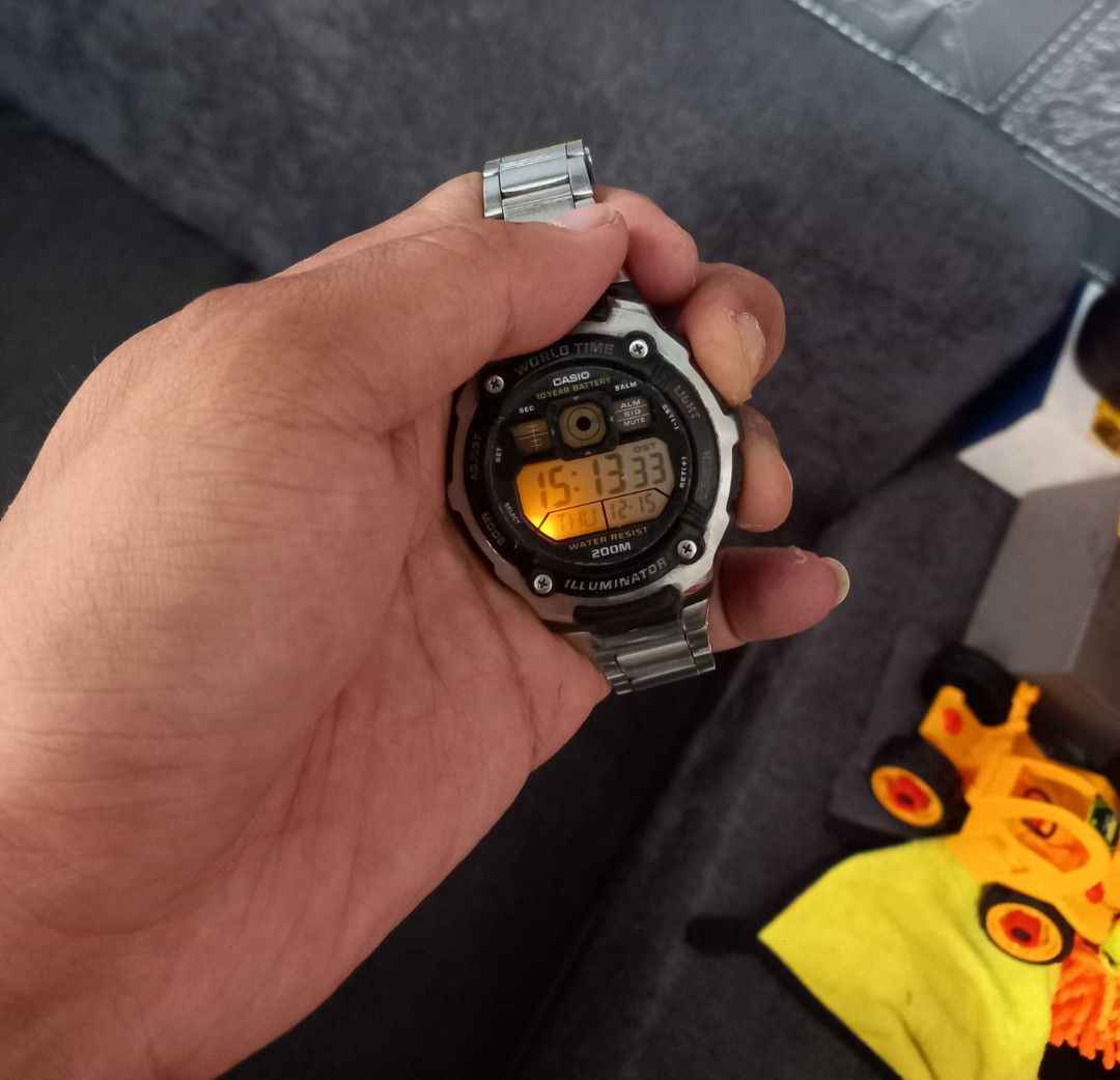 Jam casio AE-2000 Original, Fesyen Pria, Jam Tangan di Carousell