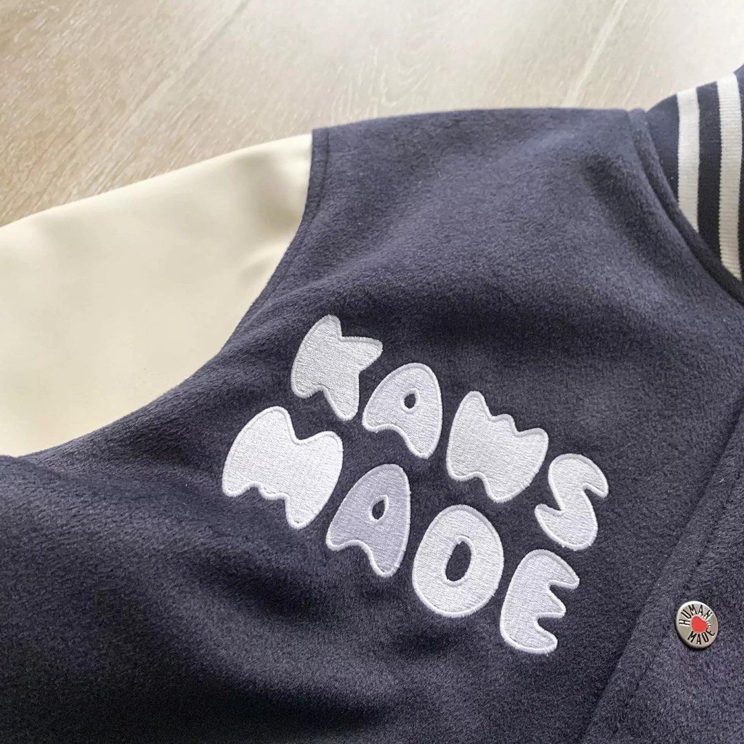 KAWS x Human Made Varsity Jacket, Women's Fashion, Coats, Jackets and ...
